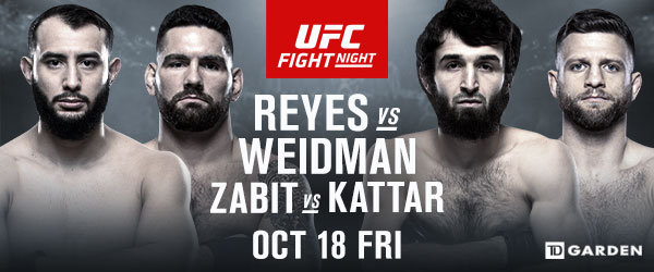 UFC® RETURNS TO BOSTON’S TD GARDEN WITH LIGHT HEAVYWEIGHT THRILLER ...