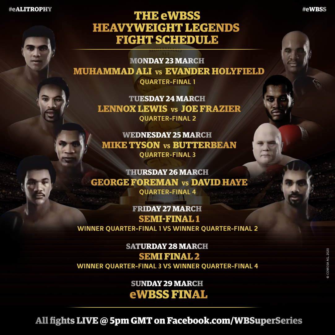WBSS Launch ‘eWBSS Heavyweight Legends Tournament’ Featuring Muhammad ...