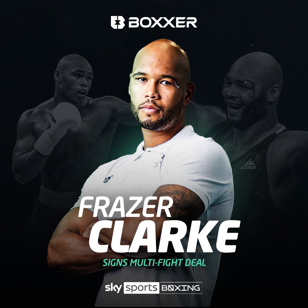 BOXXER AND SKY SPORTS BOXING SIGN HEAVYWEIGHT OLYMPIAN FRAZER CLARKE TO ...
